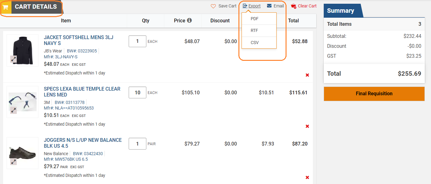 Cart & Check out | Blackwoods