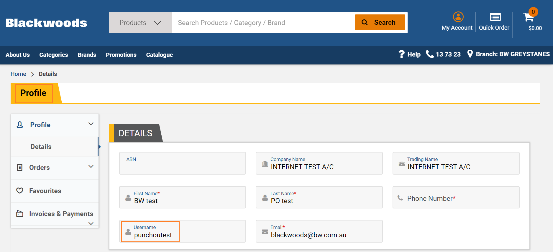 Help | Registration & Sign In | Blackwoods